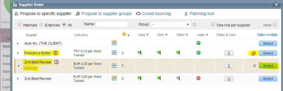 Defining Backup Suppliers and Services – Wordbee Support and Community